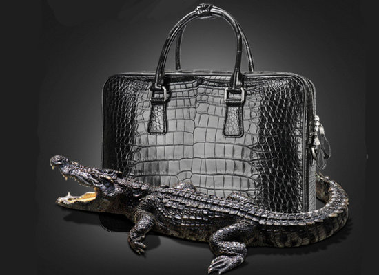 Dongguan factory wholesale genuine crocodile leather business briefcase man handbag supplier