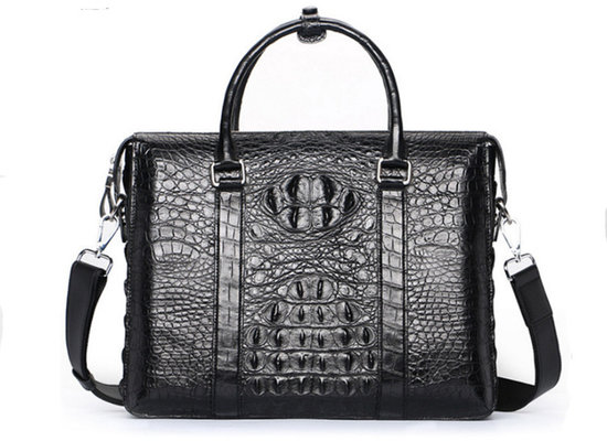 Factory wholesale sales promotion crocodile leather handbag shoulder slung briefcase men's business bag supplier