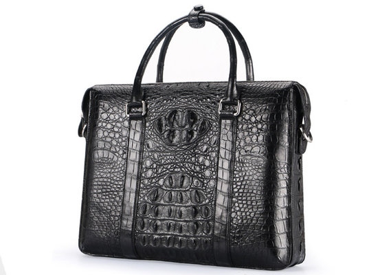 Factory wholesale sales promotion crocodile leather handbag shoulder slung briefcase men's business bag supplier