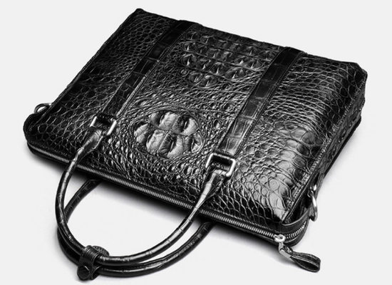 Factory wholesale sales promotion crocodile leather handbag shoulder slung briefcase men's business bag supplier