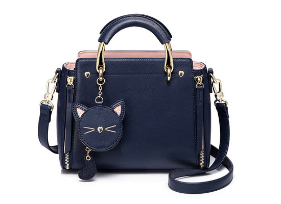 The new high-volume PU leather tote one-shouldered cross-slung custom logo women's handbag with strap supplier