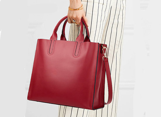 Three sizes PU leather tote one-shouldered crossbody custom logo women's handbag with strap supplier