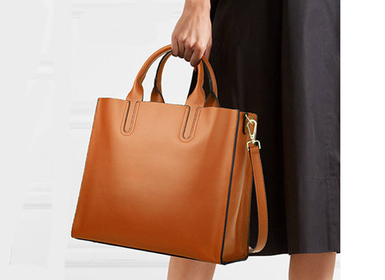 Three sizes PU leather tote one-shouldered crossbody custom logo women's handbag with strap supplier