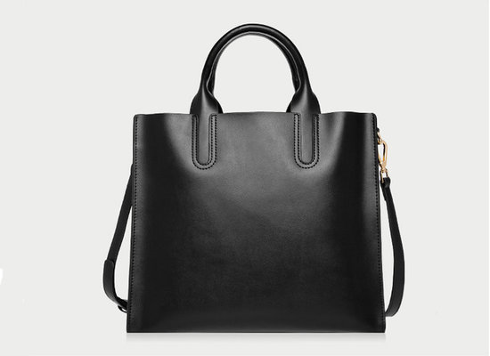 Three sizes PU leather tote one-shouldered crossbody custom logo women's handbag with strap supplier