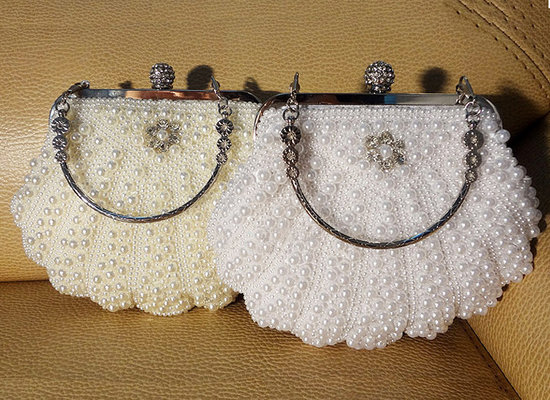 Shell pearl handmade string beads diamond slung over shoulder dinner evening bride retro dress cheongsam wedding bags supplier