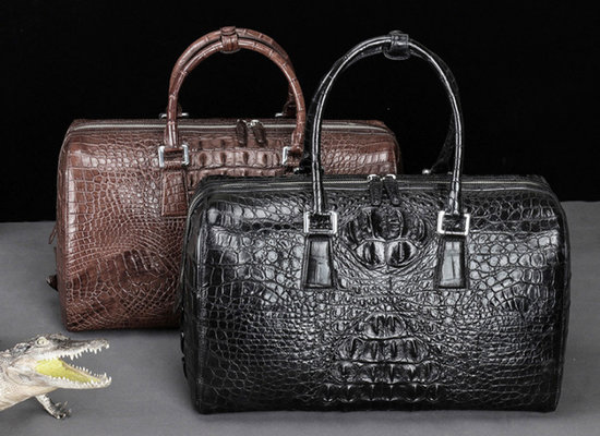 New crocodile-skin business travel carry-on handbag male high-end big volume business travel luggage briefcases supplier