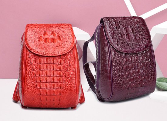 New 2019 crocodile skin bag backpack for ladies supplier