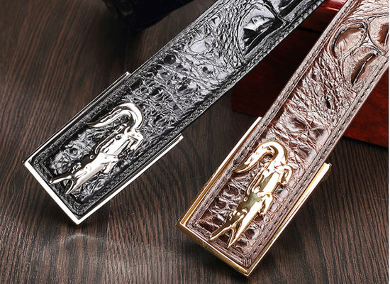 Dongguan factory supply origin new alligator belt crocodile leather men's belts supplier