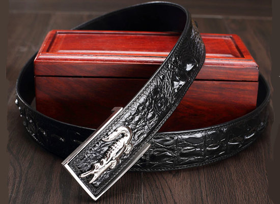 Dongguan factory supply origin new alligator belt crocodile leather men's belts supplier
