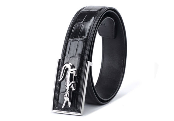 Dongguan factory direct supply genuine alligator belt crocodile leather men's belts supplier