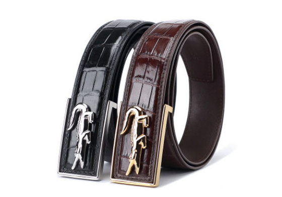 Dongguan factory direct supply genuine alligator belt crocodile leather men's belts supplier