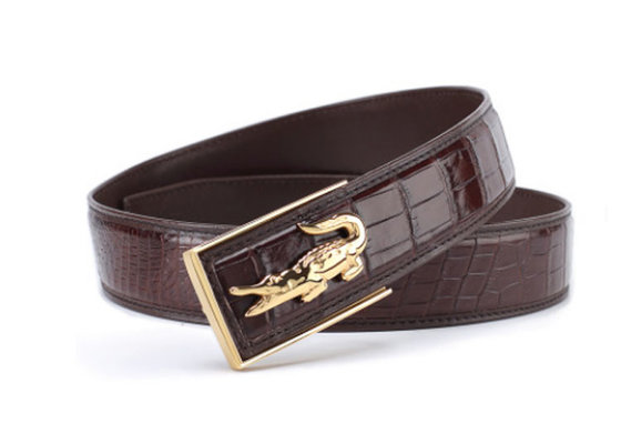 Dongguan factory direct supply genuine alligator belt crocodile leather men's belts supplier