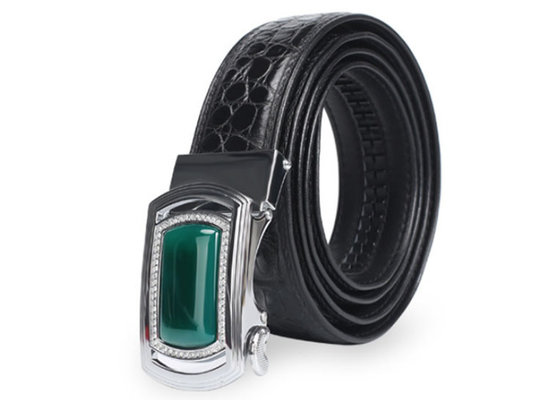 New alligator leather fashion casual belt alloy automatic buckle crocodile men's belts supplier