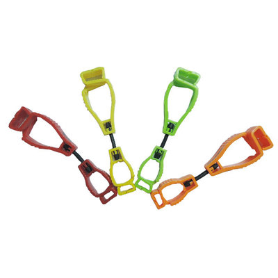 Safe Industrial Work Glove Clips With Yellow Orange Bright Color