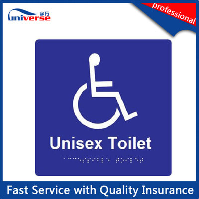 Waterproof Unisex Toilet LH Braille Tactile Signs For Wheelchair