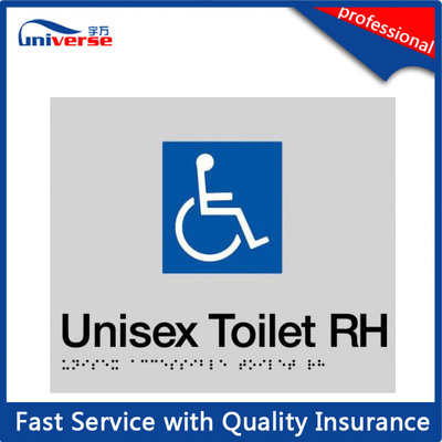 Waterproof Unisex Toilet LH Braille Tactile Signs For Wheelchair