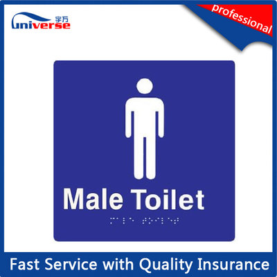 ABS BrailleTactile Signs , Aging Resistance Female / Male Toilet Sign