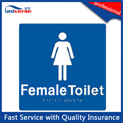 ABS BrailleTactile Signs , Aging Resistance Female / Male Toilet Sign