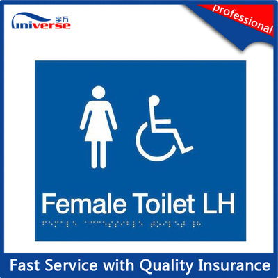 Female Toilet Aging Resistance Braille Tactile Signs For Handicapped