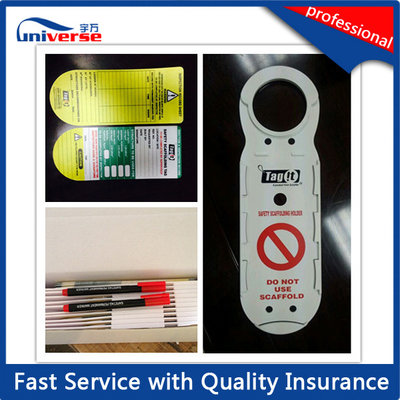 Round Hole ABS Plastic Scaffold Tag System / Scaffolding Holder For Construction Safety