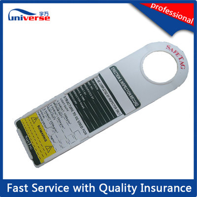 Hard PP Scaffold Tag System For Construction Safety Management