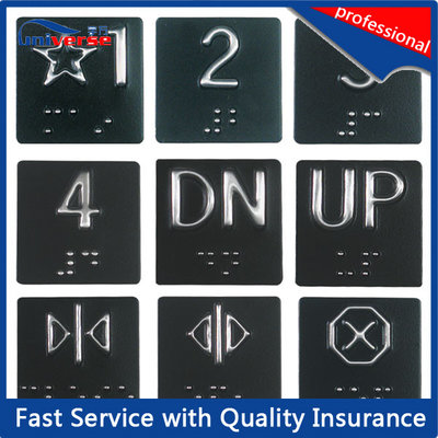 Plastic Elevator Rigid Plastic Signs , Braille Floor Number Signs