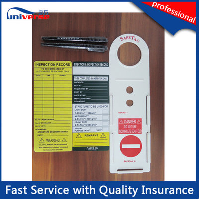 Lightweight ABS Safe Scaffold Tag System With Holder / Insert And Marker Pen