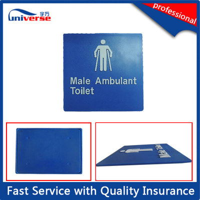 Personalized Rigid Plastic Signs , Typical Tactile Braille Signs For Hotel Room Door