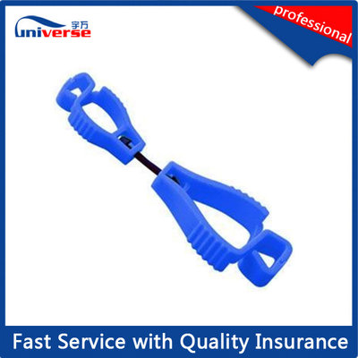 Blue Protective Work Glove Holder Clips For Construction Site