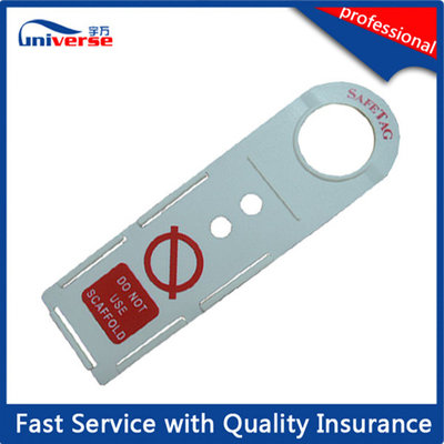 White , Red UV Resistant ABS Scaffolding Safety Tags For Building Work