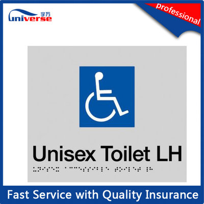 Waterproof Unisex Toilet LH Braille Tactile Signs For Wheelchair