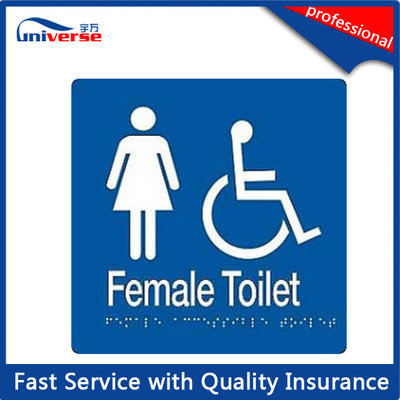 Female Toilet Aging Resistance Braille Tactile Signs For Handicapped