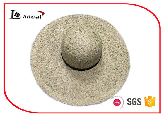 100% Raffia Wide Brimmed Straw Hat Ribbon Sweatband Straw Trilby Hat