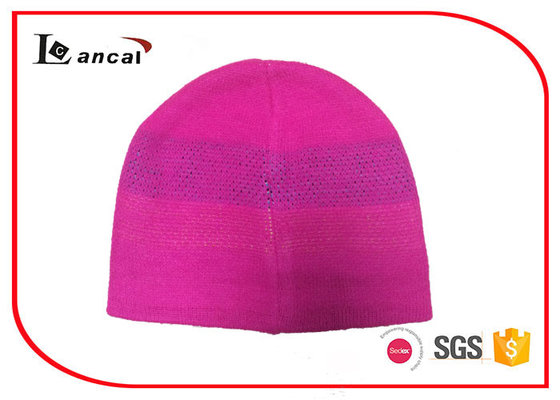 100% Acrylic Knit Beanie Hat Bird Jacquard Design , Ladies Knit Hats