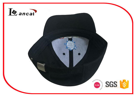 Customize 2D embroidery 6 panel baseball caps for men with metal adjuster