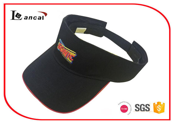 100% Cotton 3D embroidery sun visor  Baseball Caps Hats with velcro back adjuster