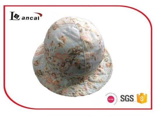 100% Cotton Flower Printed Bucket Hat  With Cotton Flower Printed Lining