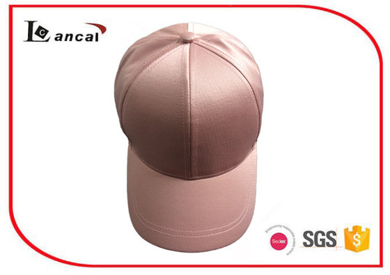 Pink Adjustable Baseball Caps Hats for Women , 57cm Satin Womens Baseball Cap