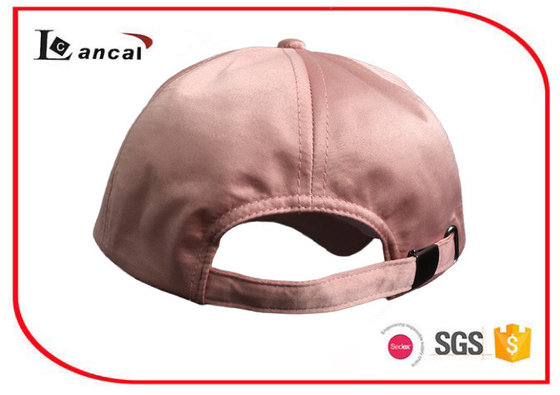 Pink Adjustable Baseball Caps Hats for Women , 57cm Satin Womens Baseball Cap