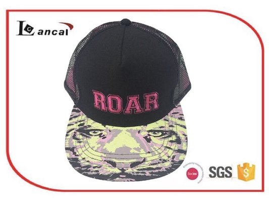 Bright camouflage pink emb adjustable baseball caps for adults with cotton mix Material
