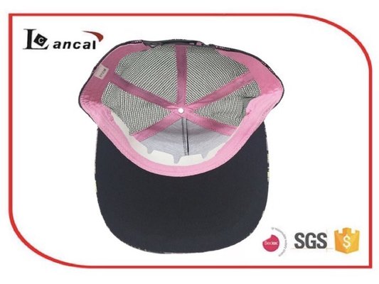 Bright camouflage pink emb adjustable baseball caps for adults with cotton mix Material