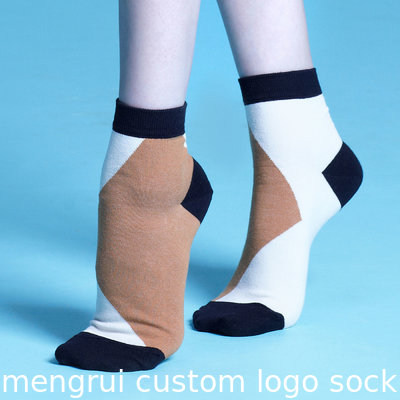Custom logo, design fashion girl cotton ankle Socks