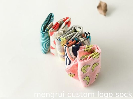 Custom logo, design cute embroidery printed cotton crew Socks