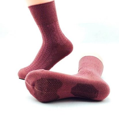 Custom logo, design cotton Non-Terry Mens Anti Slip Socks