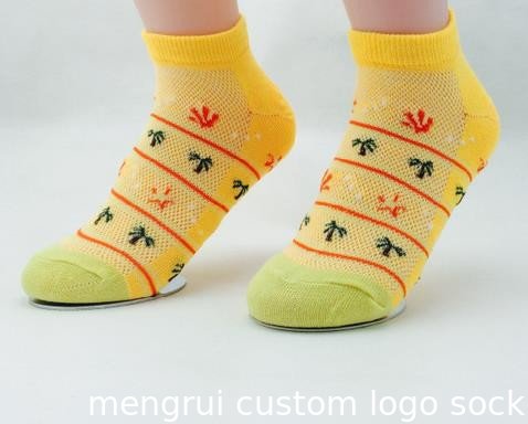 Cotton jacquard custom logo, design cute Girls Ankle Socks