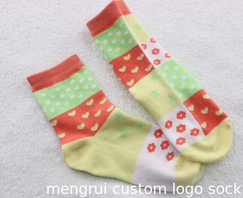 Custom design, color soft knitted children′s Terry Cotton Socks