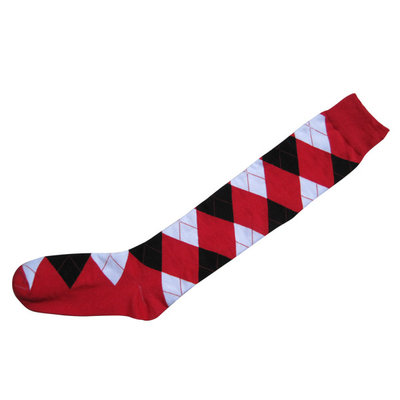 Argyle Pattern Over The Knee Socks