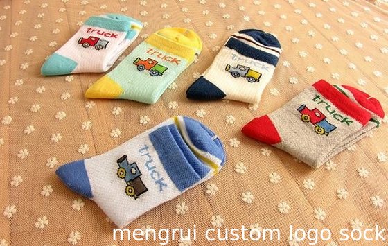 Custom design, logo, color cute Car Patter Baby soft Cotton Socks
