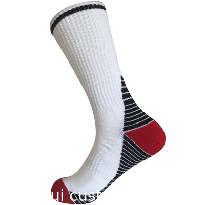 Custom logo, design single cylinder Cushion Poly Fashion Stripes Outdoor Sport Socks
