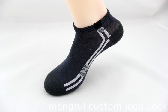 custom logo, design, color knitted cotton black sports socks